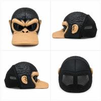 China Funny Monkey Latex Hat with Sunglasses Adjustable Mesh Cap Novelty Animal Headwear for Halloween Cosplay Costume Party Prank Festival Carnival Outdoor Events Adult Costume Accessory for sale