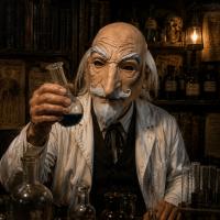 China Realistic Old Man Mask with Long White Hair and Beard, Elderly Grandpa Latex Full Head Mask with Wrinkles and Long Nose for Halloween Costume, Cosplay, Party, Haunted House and Stage Performance for sale