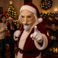 China Realistic Old Man Mask with Long White Hair and Beard, Elderly Grandpa Latex Full Head Mask with Wrinkles and Long Nose for Halloween Costume, Cosplay, Party, Haunted House and Stage Performance for sale