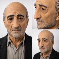 China Realistic Old Man Latex Mask, Bald Grandpa Full Head Mask with Detailed Wrinkles, Gray Hair and Beard, Elderly Face Costume for Halloween, Cosplay, Party, Haunted House, Theater and Adult Role Play for sale