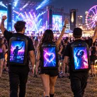 China 15.6 Inch Smart LED Screen Backpack HD Digital Display Advertising Backpack for Business Promotion Events Trade Shows Outdoor Marketing Custom Video Display Travel Bag for sale