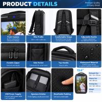 China 15.6 Inch Smart LED Screen Backpack HD Digital Display Advertising Backpack for Business Promotion Events Trade Shows Outdoor Marketing Custom Video Display Travel Bag for sale