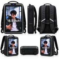 China 18.5 Inch Smart LED Screen Backpack HD Digital Display Advertising Backpack for Trade Shows Events Business Promotion Mobile Marketing Outdoor Advertising Custom Video Display Bag for sale