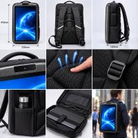 China 18.5 Inch Smart LED Screen Backpack HD Digital Display Advertising Backpack for Trade Shows Events Business Promotion Mobile Marketing Outdoor Advertising Custom Video Display Bag for sale
