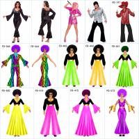 China Wholesale Retro Disco Costumes for Men and Women Sequin Jumpsuits, Bell Bottom Pants and Colorful Stage Party Outfits, Custom OEM ODM 1970s Inspired Fancy Dress Supplier with Low MOQ by Patygr Factory for sale