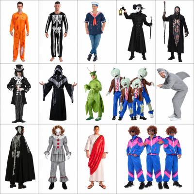 China Wholesale Men’s Horror Costumes, Skeleton, Zombie, Shark, Insect, Hooded Reaper and Clown Party Outfits, Custom OEM ODM Halloween Fancy Dress Supplier with Low MOQ and Bulk Service by Patygr Factory for sale