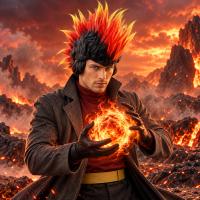 China Black Red Yellow Mohawk Wig for Women, Spiky Flame Punk Rock Mohican Costume Wig, Synthetic Fiber, Ideal for Halloween, Rock Concert, Carnival, 80s Retro Party, Fancy Dress Cosplay Themed Stage for sale