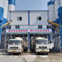 China HZS120 Concrete Batching Plant with 120 m³/h Capacity and JS2000 Twin-Shaft Mixer for Commercial Construction for sale