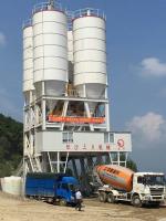 China HZS180 Commercial Automatic Dry Mix Concrete Batching Plant with 180m³/h Capacity and JS3000 Twin-Shaft Mixer for sale