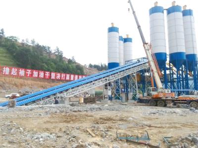 China HZS180 Concrete Batching Plant with 180 m³/h Capacity and JS3000 Twin-Shaft Mixer for Construction Projects for sale