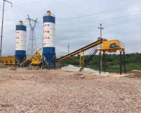 China HZS120 Stationary Concrete Batching Plant 120m³/h Capacity with JS2000 Mixer for Construction Projects for sale