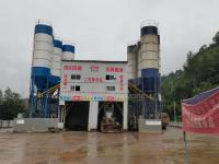 China HZS120 Electric Dry Mix Concrete Batching Plant 120m3/h with Twin Shaft Mixer for sale