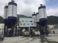 China HZS120 Electric Dry Mix Concrete Batching Plant 120m3/h with Twin Shaft Mixer for sale