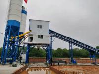 China HZS120 Concrete Batching Plant 120m3/h PLC Automatic Belt Conveyor Type for sale