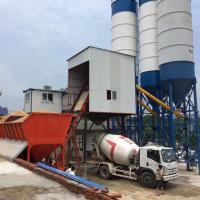 China HZS75 Programmable Concrete Batching Plant with 90m³/h Capacity and JS1500 Twin-Shaft Mixer for sale
