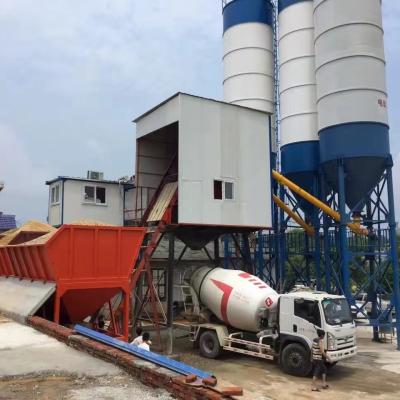 China HZS75 Programmable Concrete Batching Plant with 90m³/h Capacity and JS1500 Twin-Shaft Mixer for sale
