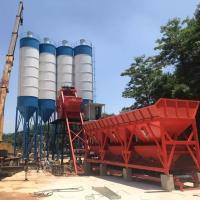 China HZS75 Programmable Concrete Batching Plant with 90m³/h Capacity and JS1500 Twin-Shaft Mixer for sale
