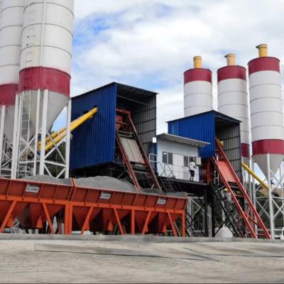 China Bucket Type Continuous Wet Concrete Mixing Plant 25m3 to 100m3 PLC Controlled for sale