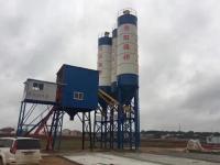 China HZS25 25m3/h Concrete Batching Plant Twin Shaft Mixer PLC Control for sale