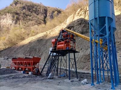 China HZS75 Concrete Mixing Plant 75m3/h Stationary Batching Plant with JS1500 Twin Shaft Mixer for sale