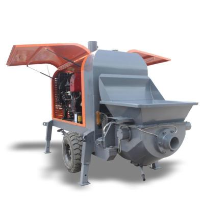 China HBT40 Diesel Trailer Concrete Pump 40 m³/h Capacity 8 MPa Pressure Portable Concrete Placement Machinery for sale