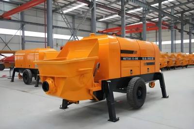 China Trailer Mounted Mini Portable Cement Pump 60m3/H For Concrete Placement Custom for sale