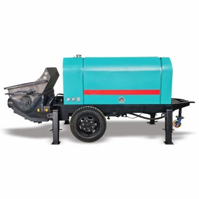 China HBT60 Portable Mini Stationary Concrete Pump 90kw 66m3/h Trailer Mounted for sale