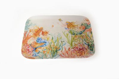 China Mermaid Print Rectangular MT-005 Melamine Sandwich Tray for sale