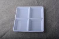 China Pure White Unpatterned Melamine Square Plate Break Resistant Melamine Dinnerware Sets for sale
