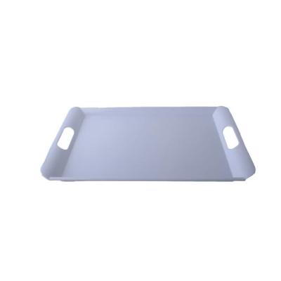 China Pure White Square Melamine Tray Dishwasher Safe Smooth Edge MT-003 Melamine Tea Tray for sale