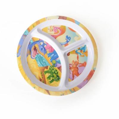 China Dinosaur Pattern Split Melamine Childrens Plates / Kids Dinner Plate CT-001 for sale
