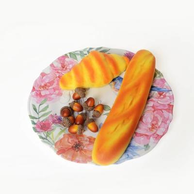 China Pink Flower Pattern Melamine Dinner Plate / Melamine Ware Plates MP-004 for sale