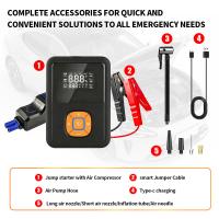China 3 In One Multifunctional Jump Starter 12V 8000mAh 12000mAh 16000mAh Emergency Car Charger Jump Starter for sale