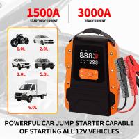 China 20000mAh Multi Functional Jump Starter Portable Car Battery Charger 150PSI Auto Tire Inflator 12V Battery Jump Box for sale
