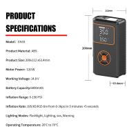China 12V Car Battery Booster Tire Inflator 4 In 1 6000mAh Emergency Vehicle Jump Starter Air Pump For Car Tires for sale