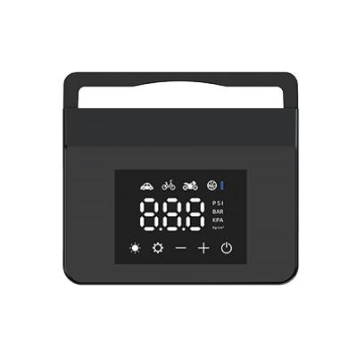 China 6 In 1 Wireless Portable Car Power Bank Jump Starter With Tire Inflator Blower LED Digital Display for sale