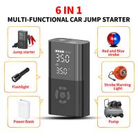 China Car Emergency Jump Starter Air Compressor Automobile Inflatable Pump Jump Starter Power Supply Power Bank for sale