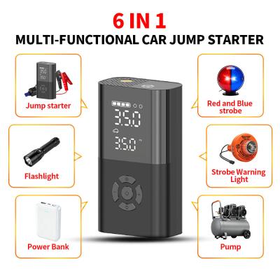 China Car Emergency Jump Starter Air Compressor Automobile Inflatable Pump Jump Starter Power Supply Power Bank for sale