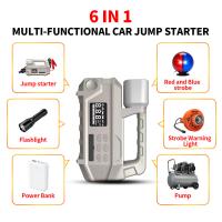 China 10000mAh Flashlight Lighting Car Battery Charger Jump Starter Power Air Compressor For Tires 0 - 150PSI for sale