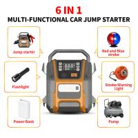 China 53600mAh Portable Car Jump Starter  Digital 150PSI Electric Air Pump Tire Inflator  For Car Motorcycle Bike for sale