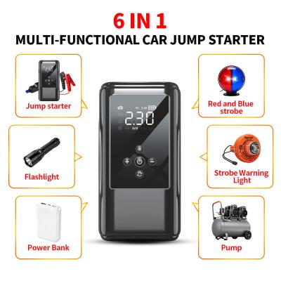 China Car Portable Tyre Inflator Jump Starters Emergency Car Battery Charger Booster Pack Air Compressor for sale