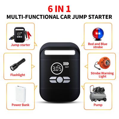 China 8000MAh Automobile Jump Starters 12V Battery Jump Starter Tire Pump Car Portable Jump Starter Pack for sale