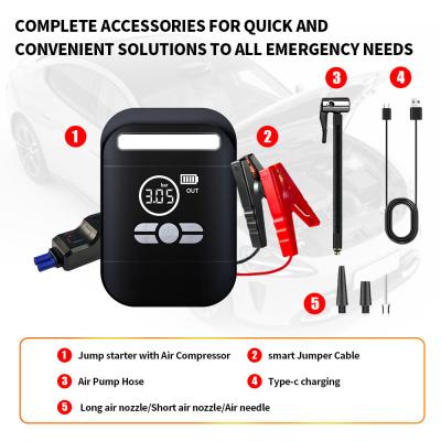 China Battery Powered Automobile Jump Starters Portable 8000MAh Car Jump Starter Power Pack for sale