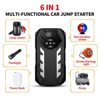 China 8000mAh 12V Vehicle Battery Jump Starter with Tire Inflator and Air Compressor Kit for sale