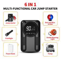 China Portable Car Battery Jumper Battery Booster Jump Starter 2 In 1 With Air Compressor Car Battery Jump Starter Pack for sale
