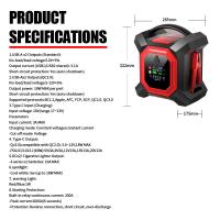 China Air Compressor Strong Clip Jump Starter For Cars Trucks  Booster 2000A 24 Volt 64000mAh Car Battery Booster Pack for sale