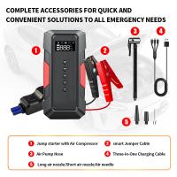 China Multi Functional Car Battery Jump Starter Booster Pack 8000mAh 12V Car Emergency Start Power Supply for sale