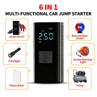 China Car Battery Charger Jump Starter Battery Pack Car Emergency Power Supply 6000mAh / 8000mAh Air Compressor for sale