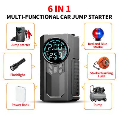 China Emergency Jump Starter With Tyre Inflator 150 PSI Mini Portable Car Air Pump Compressor Tire Pump Starter Pack for sale