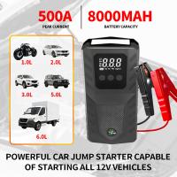 China Portable Emergency Car Battery Jump Starterwith Rechargeable Design, LED Light, Warning Light & SOS Diesel Gasoline Automobile Jump Starters 22.2Wh 26.64Wh 29.6Wh Emergency Start Power Supply for sale